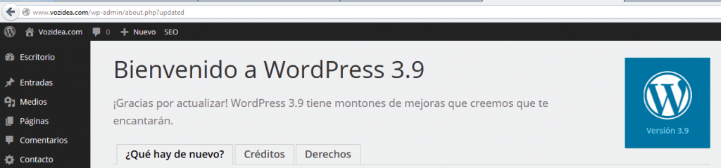 WordPress 3.9 “Smith” disponible - Vozidea.com