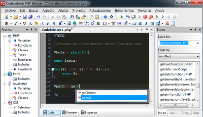 Codelobster, un IDE potente y asequible - Vozidea.com